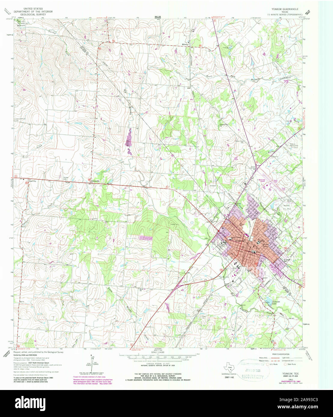 Map of yoakum hi-res stock photography and images - Alamy