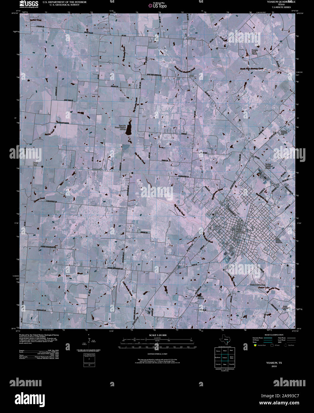 Map of yoakum hi-res stock photography and images - Alamy