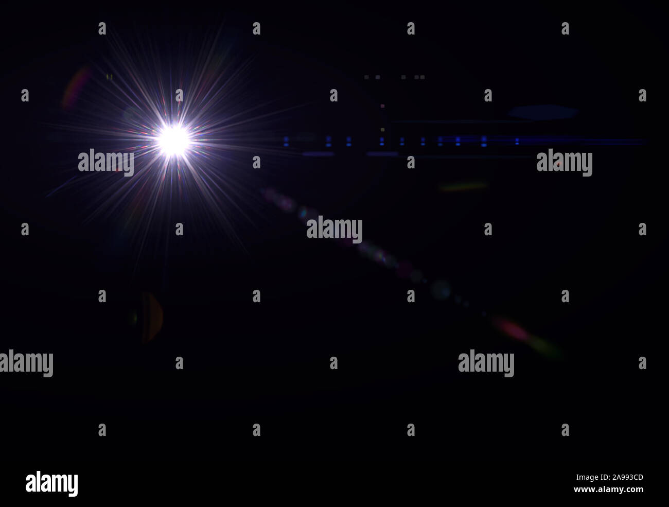 Isolated bokeh on black background. Overlays, overlay, light transition ...