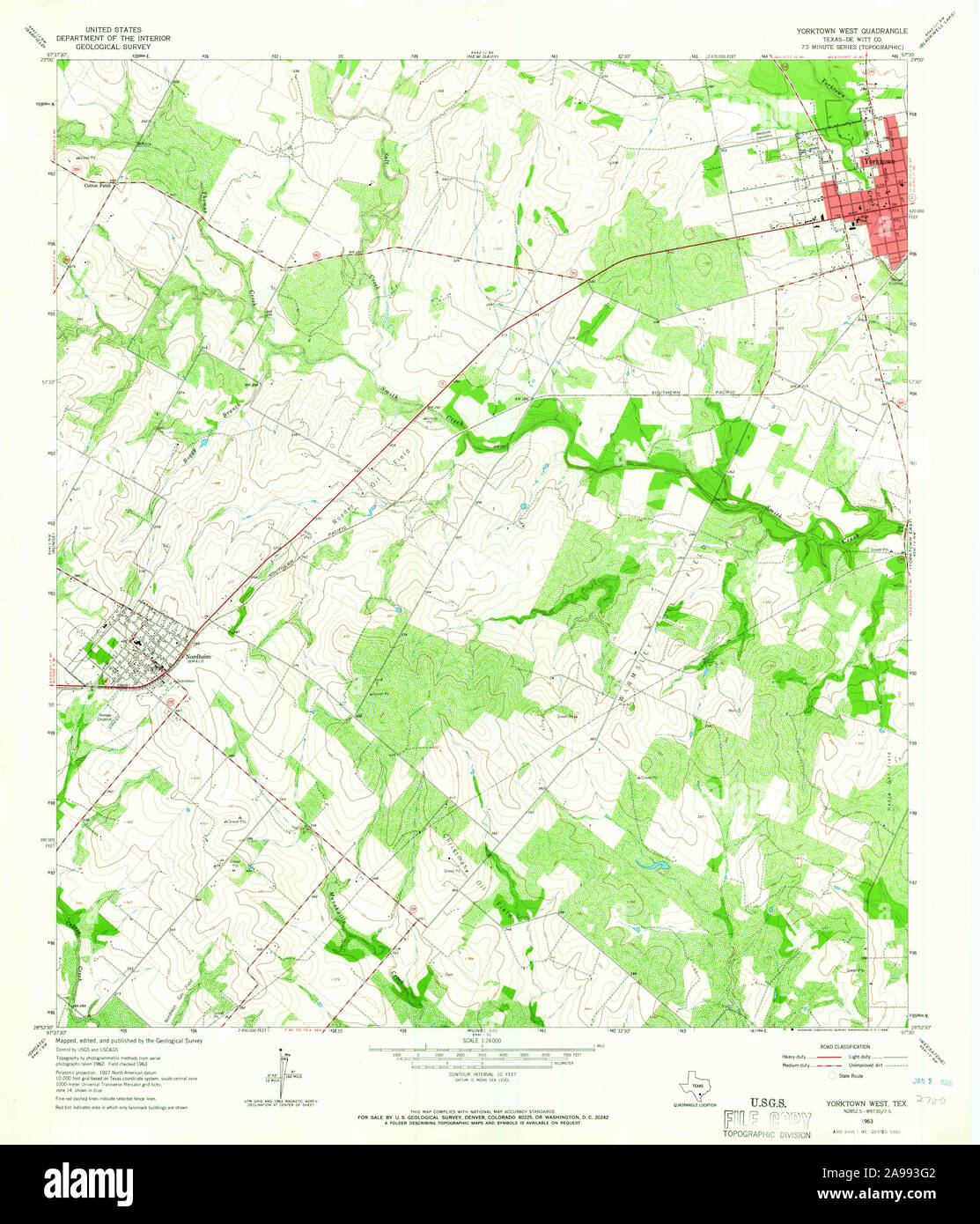 Map of yorktown texas hi-res stock photography and images - Alamy