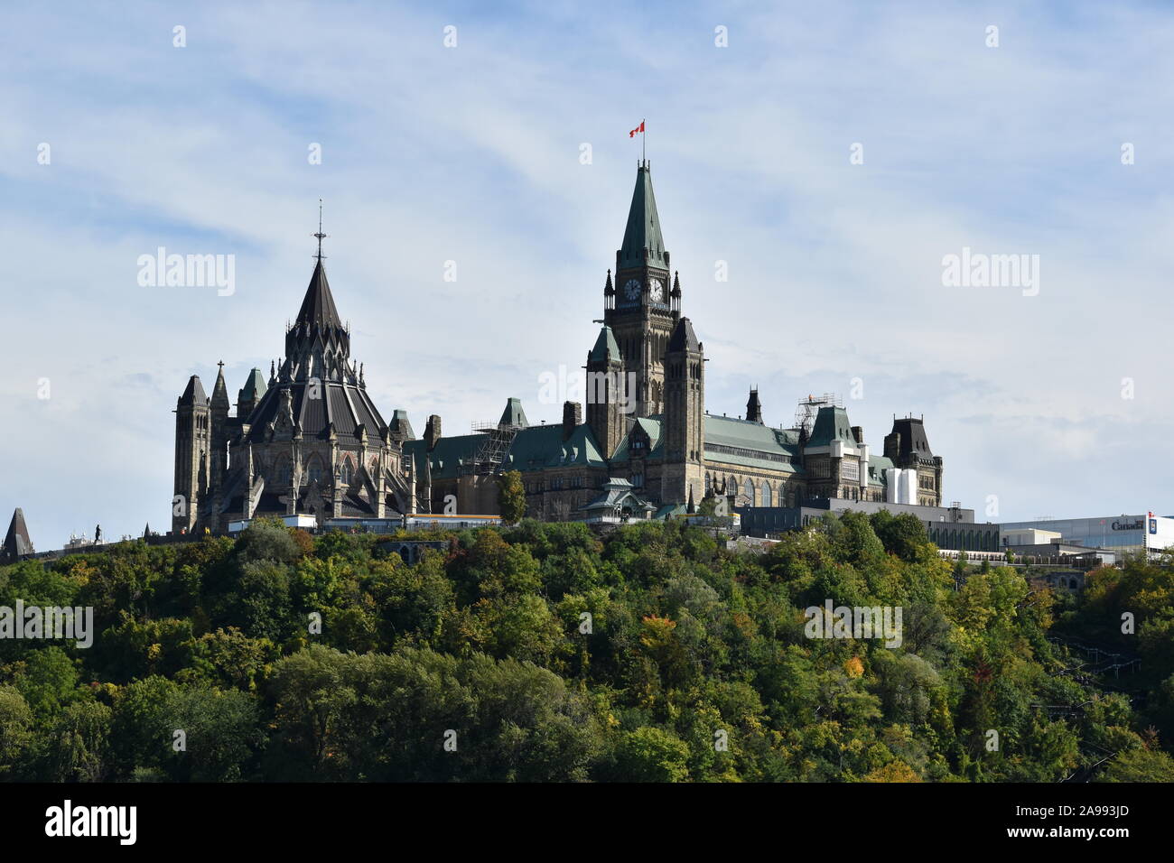 The Canadian Parliament Centre Block and the iconic Peace Tower atop ...
