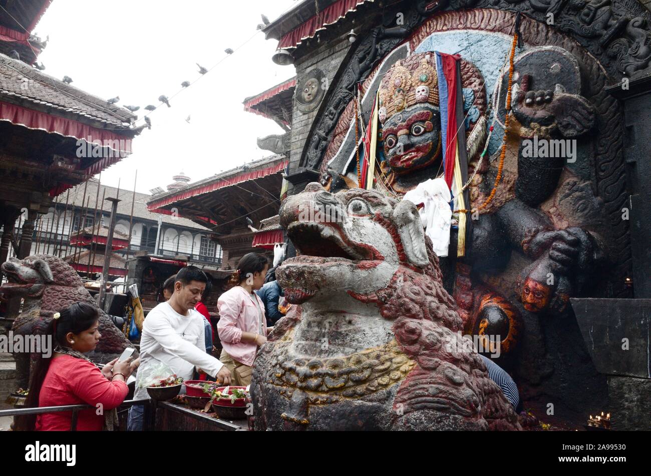 Bhairab Temple, Kathmandu, Nepal Stock Photo - Alamy