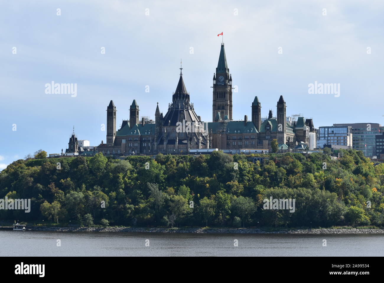 The Canadian Parliament Centre Block and the iconic Peace Tower atop ...