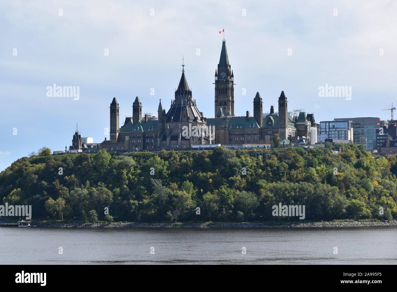The Canadian Parliament Centre Block and the iconic Peace Tower atop ...
