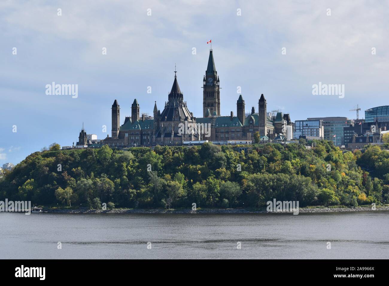 The Canadian Parliament Centre Block and the iconic Peace Tower atop ...