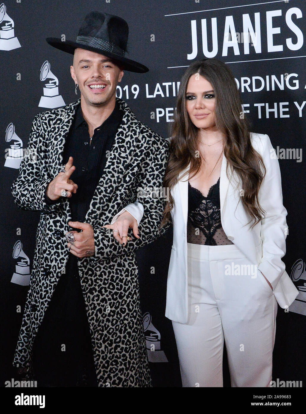 Las Vegas, United States. 13th Nov, 2019. Pop duo Jesse & Joy arrive ...