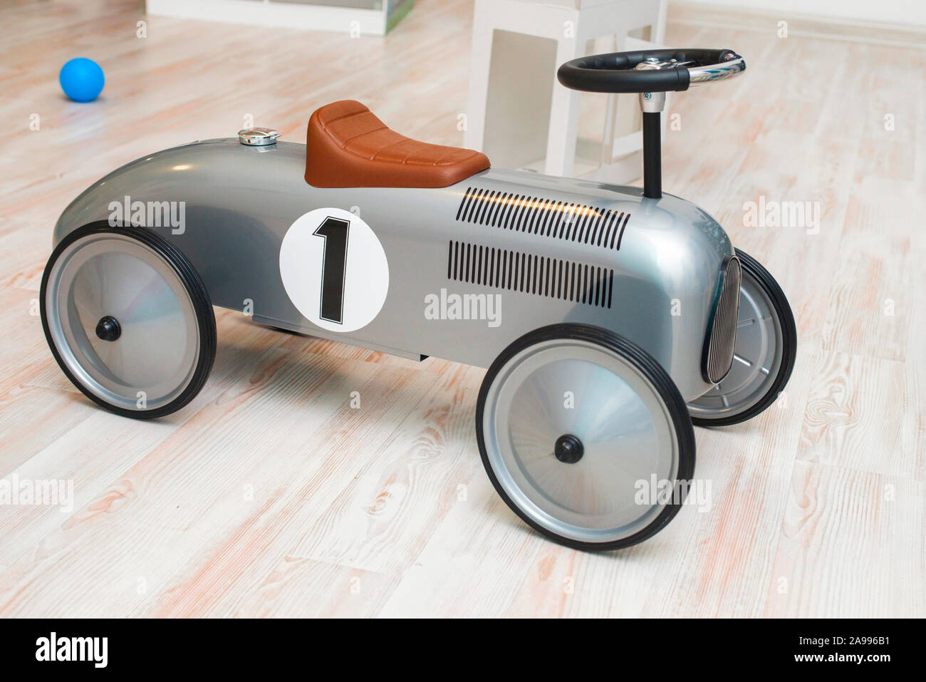 Toy car for riding in the kindergarten. Childhood concept Stock Photo ...