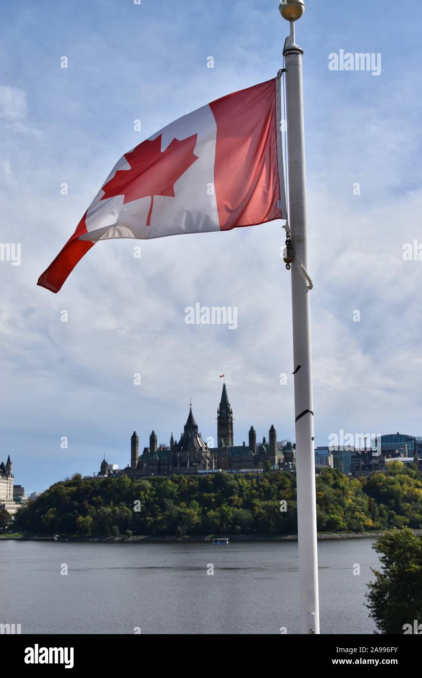 View of the Ottawa Skyline as seen from Gatineau, Quebec Stock Photo ...