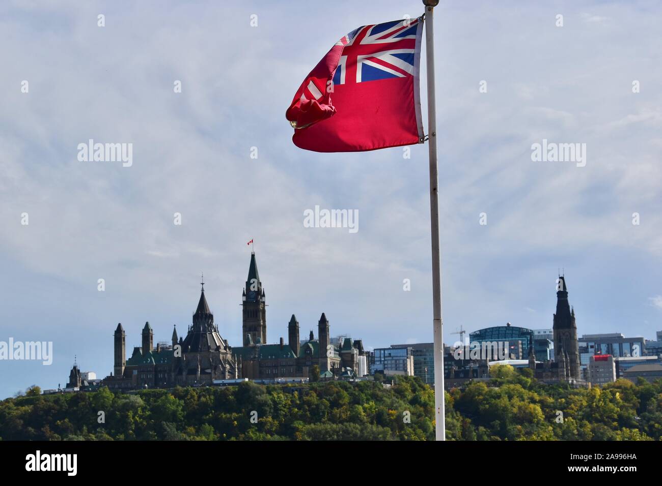View of the Ottawa Skyline as seen from Gatineau, Quebec Stock Photo ...