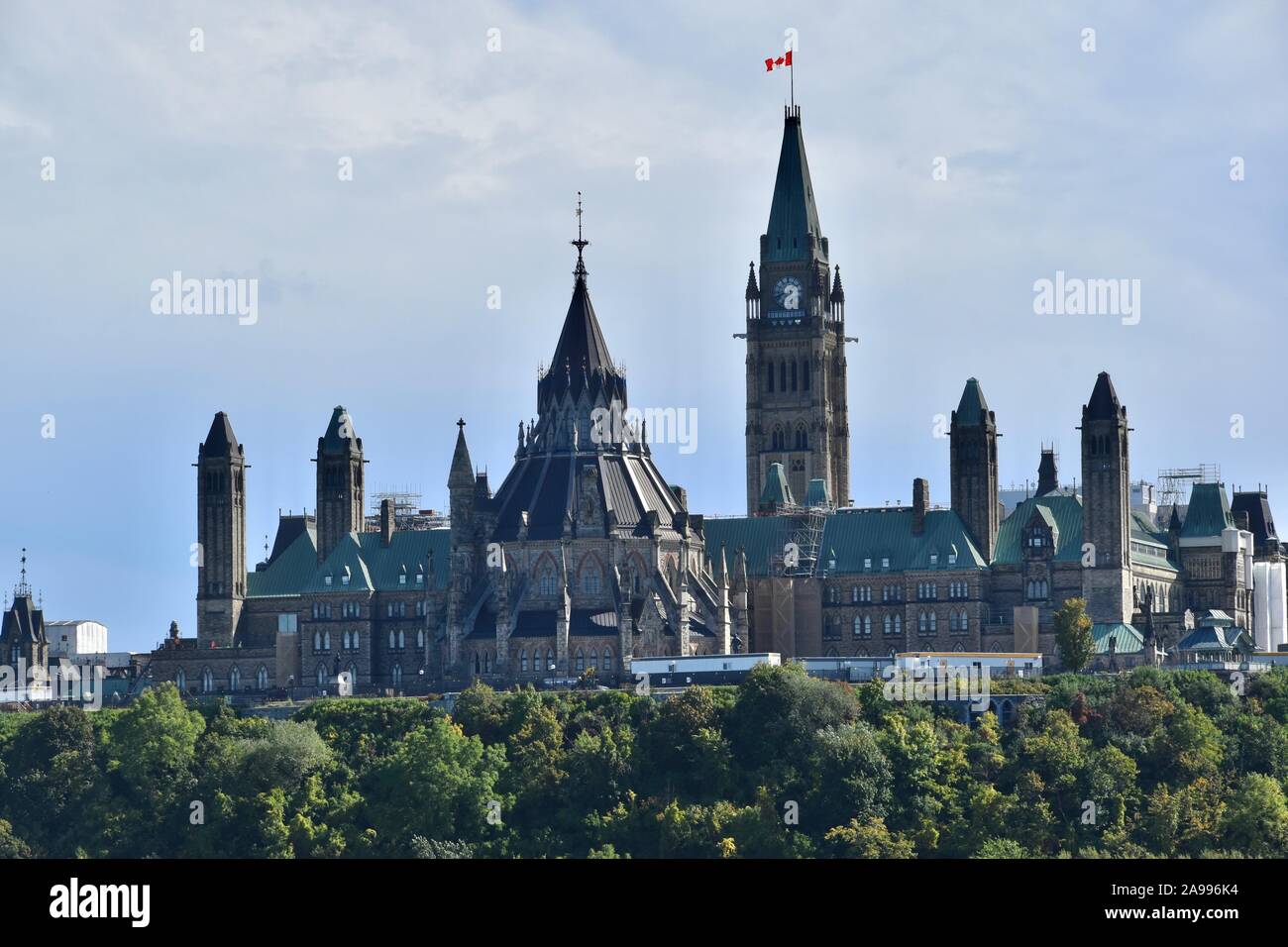 The Canadian Parliament Centre Block and the iconic Peace Tower atop ...