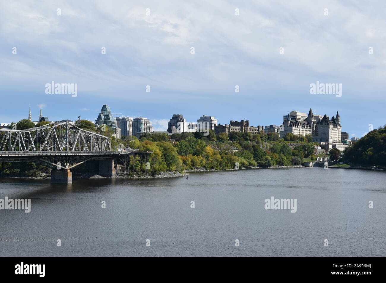 View of the Ottawa Skyline as seen from Gatineau, Quebec Stock Photo ...