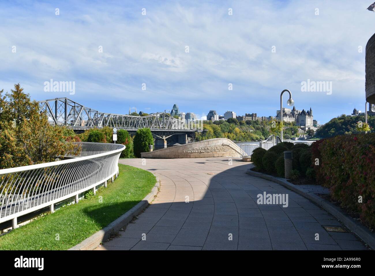 View of the Ottawa Skyline as seen from Gatineau, Quebec Stock Photo ...