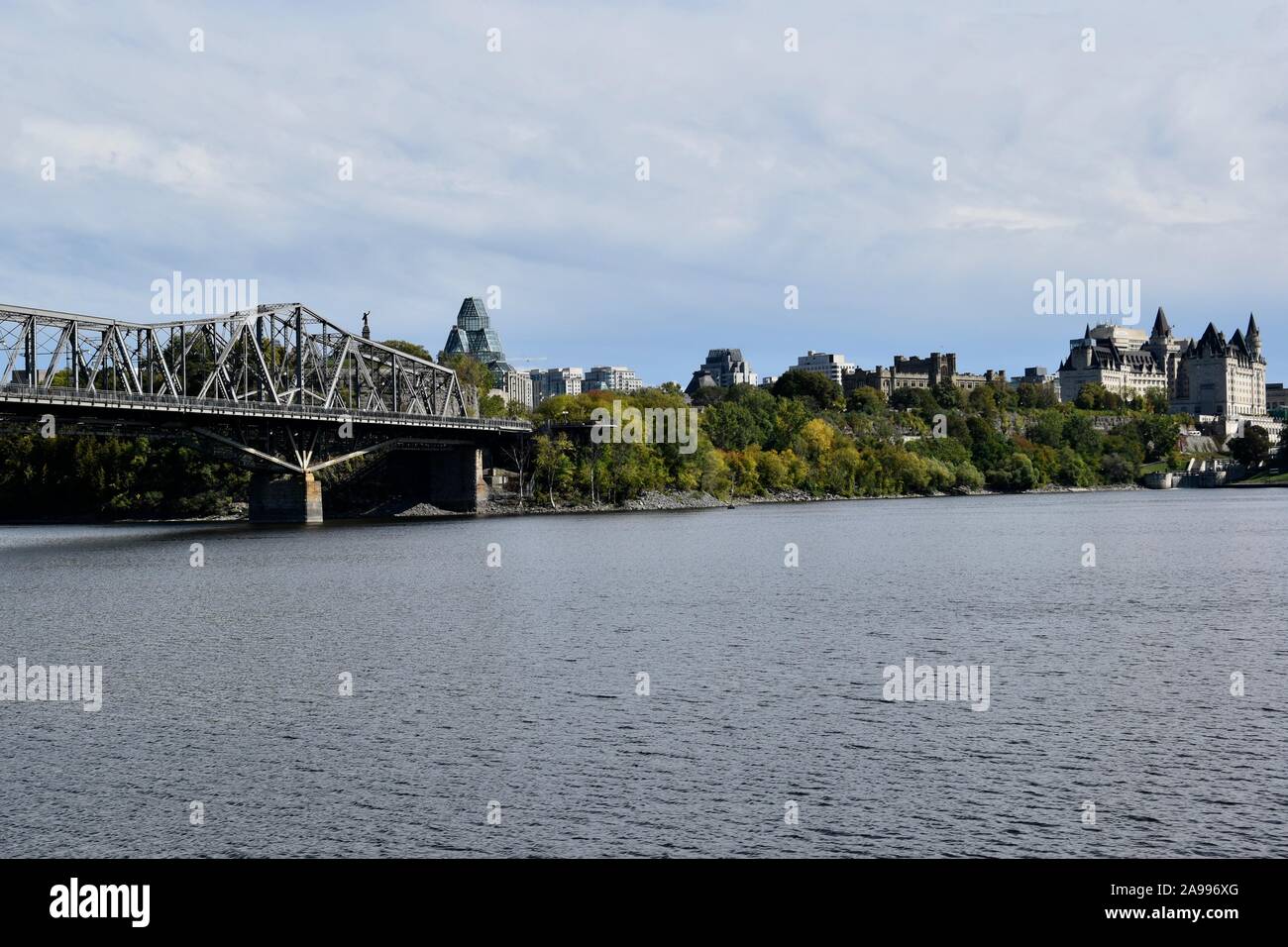 View of the Ottawa Skyline as seen from Gatineau, Quebec Stock Photo ...