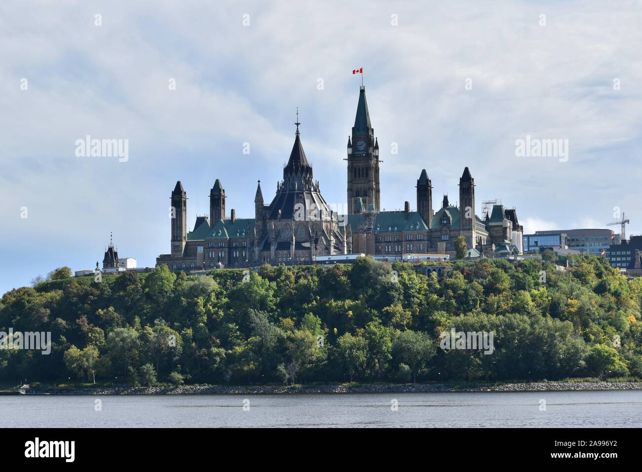 The Canadian Parliament Centre Block and the iconic Peace Tower atop ...