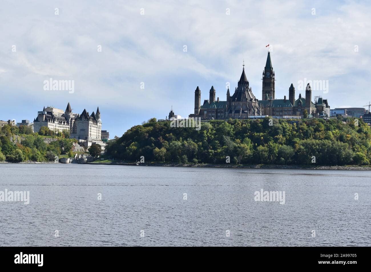 The Canadian Parliament Centre Block and the iconic Peace Tower atop ...