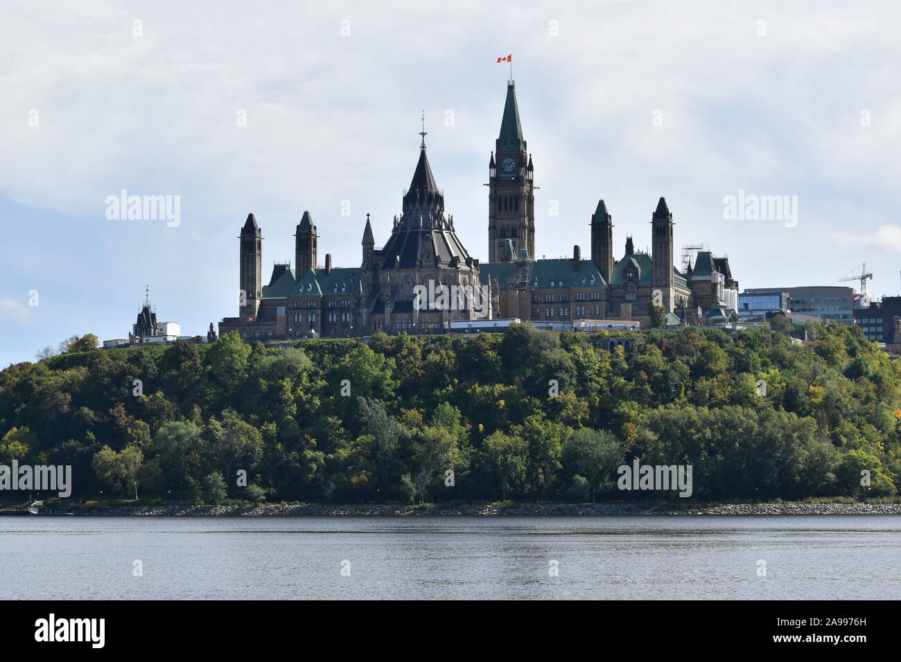 The Canadian Parliament Centre Block and the iconic Peace Tower atop ...