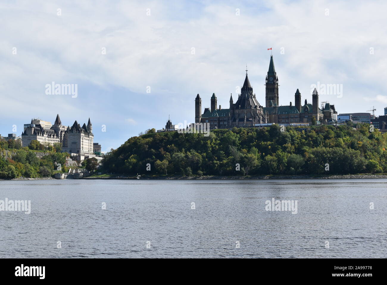 The Canadian Parliament Centre Block and the iconic Peace Tower atop ...