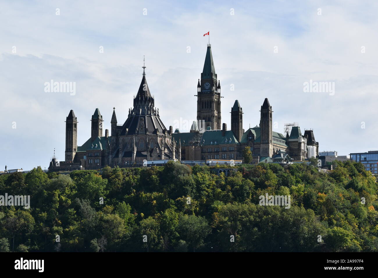 The Canadian Parliament Centre Block and the iconic Peace Tower atop ...