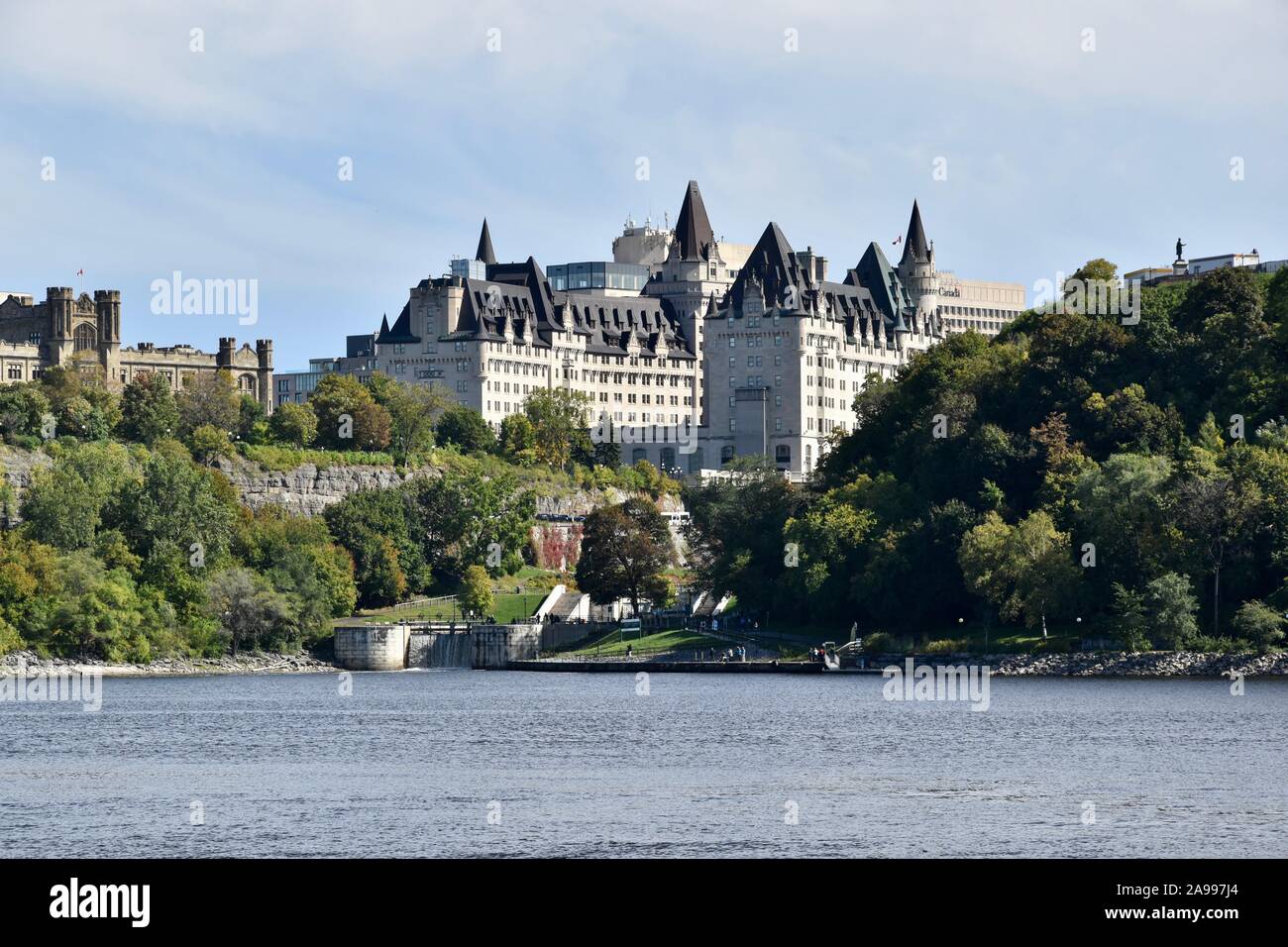 View of the Ottawa Skyline as seen from Gatineau, Quebec Stock Photo ...