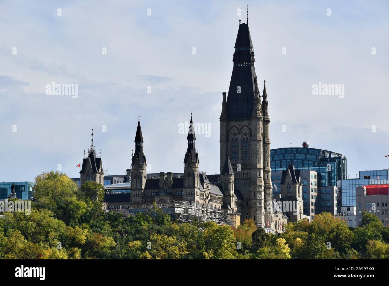 Canadian Government Buildings at the Canadian Parliament atop ...