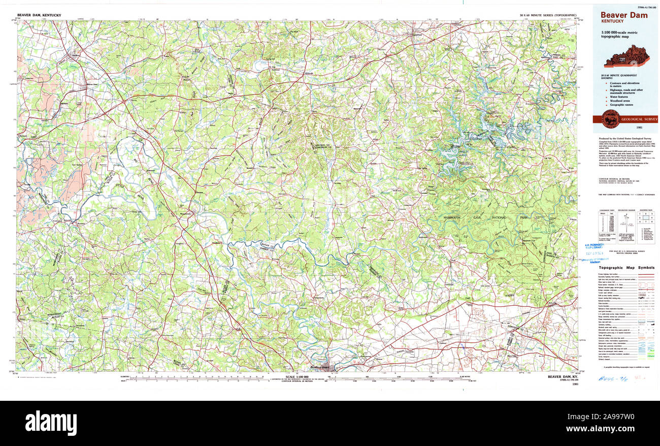 Beaver dam kentucky map hi-res stock photography and images - Alamy