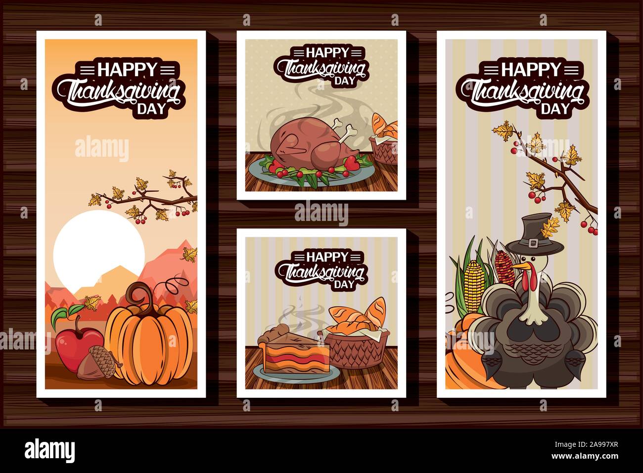 Thanksgiving turkey pumpkin bread Stock Vector Images - Alamy