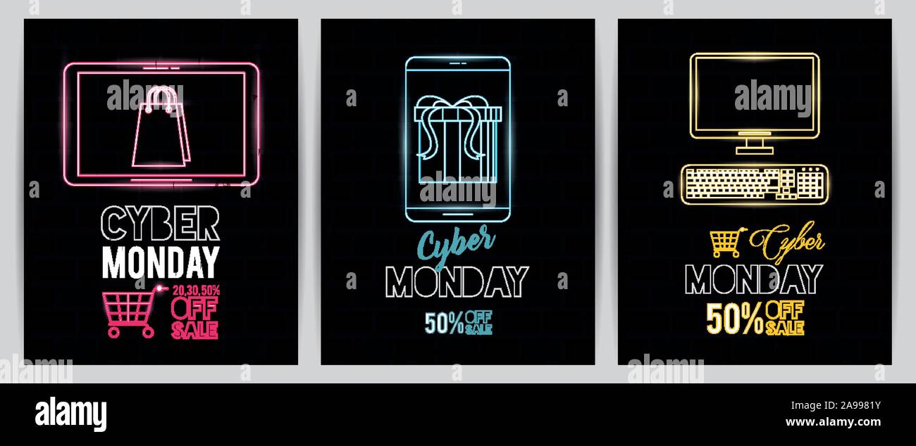 bundle of cyber monday day posters Stock Vector Image & Art - Alamy
