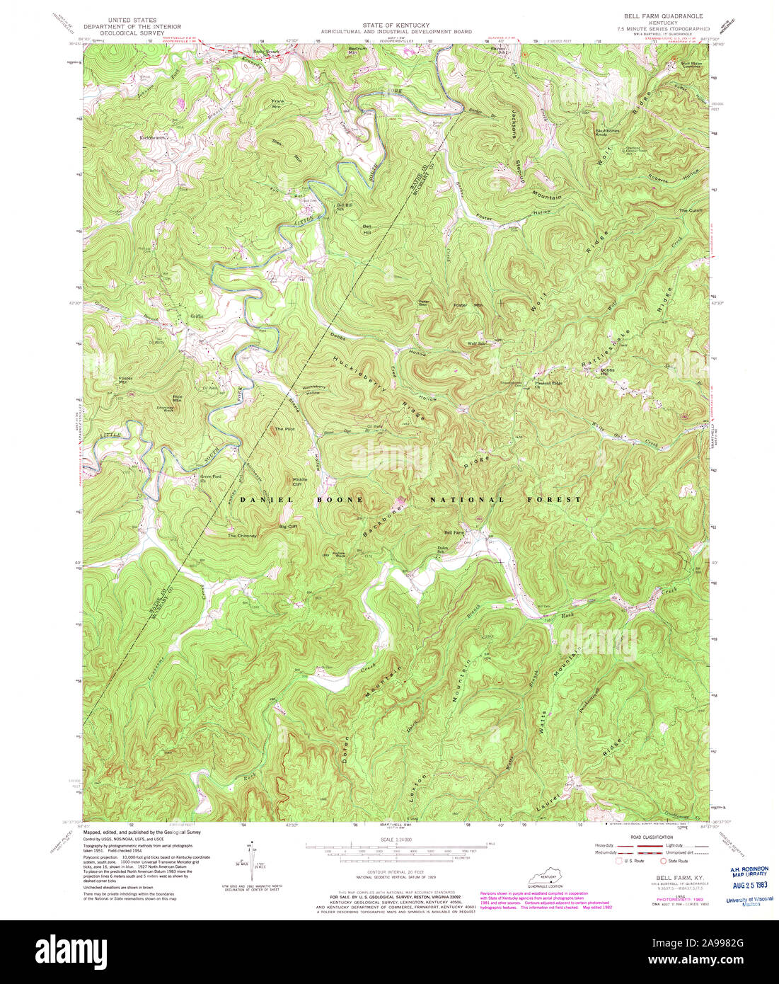 Bell kentucky map hi-res stock photography and images - Alamy