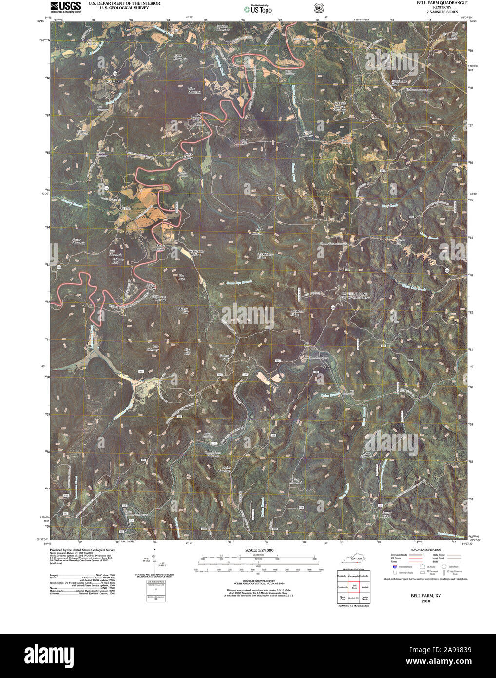 Bell kentucky map hi-res stock photography and images - Alamy