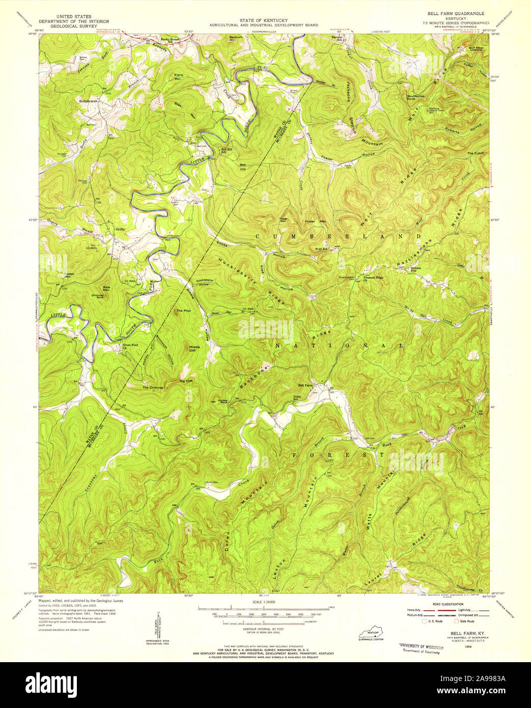Bell kentucky map hi-res stock photography and images - Alamy