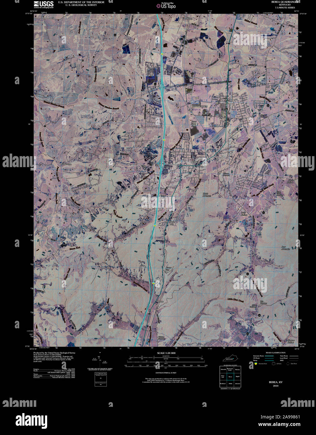 Berea map hi-res stock photography and images - Alamy