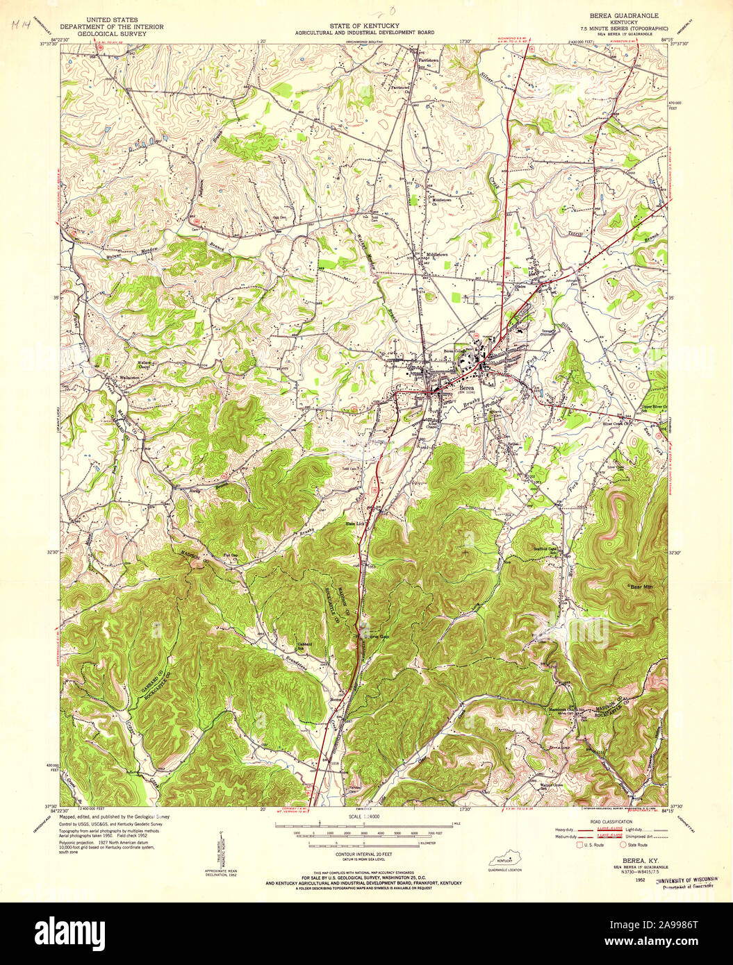 Berea kentucky map hi-res stock photography and images - Alamy