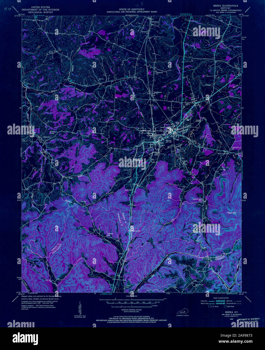 Berea map hi-res stock photography and images - Alamy