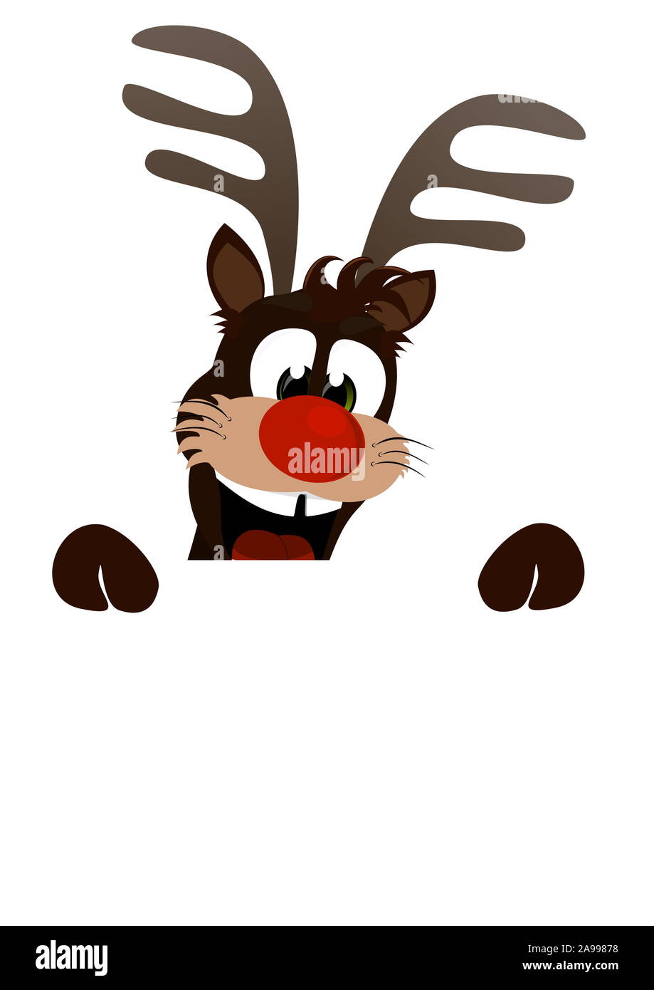 Christmas time with Rudolf the red nose Reindeer Stock Photo - Alamy