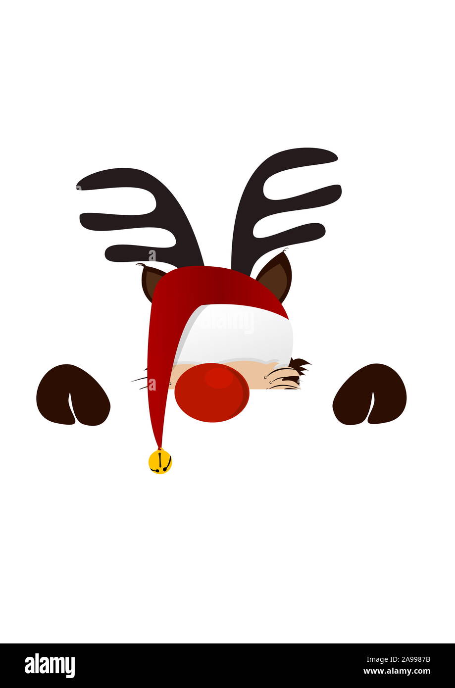 Christmas time with Rudolf the red nose Reindeer Stock Photo - Alamy