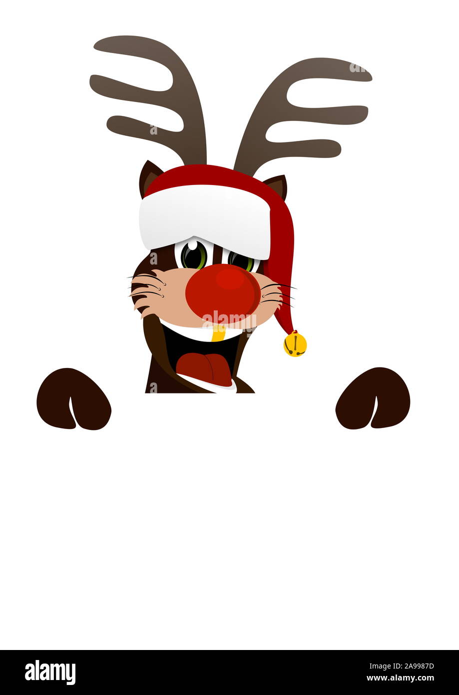 Christmas time with Rudolf the red nose Reindeer Stock Photo - Alamy