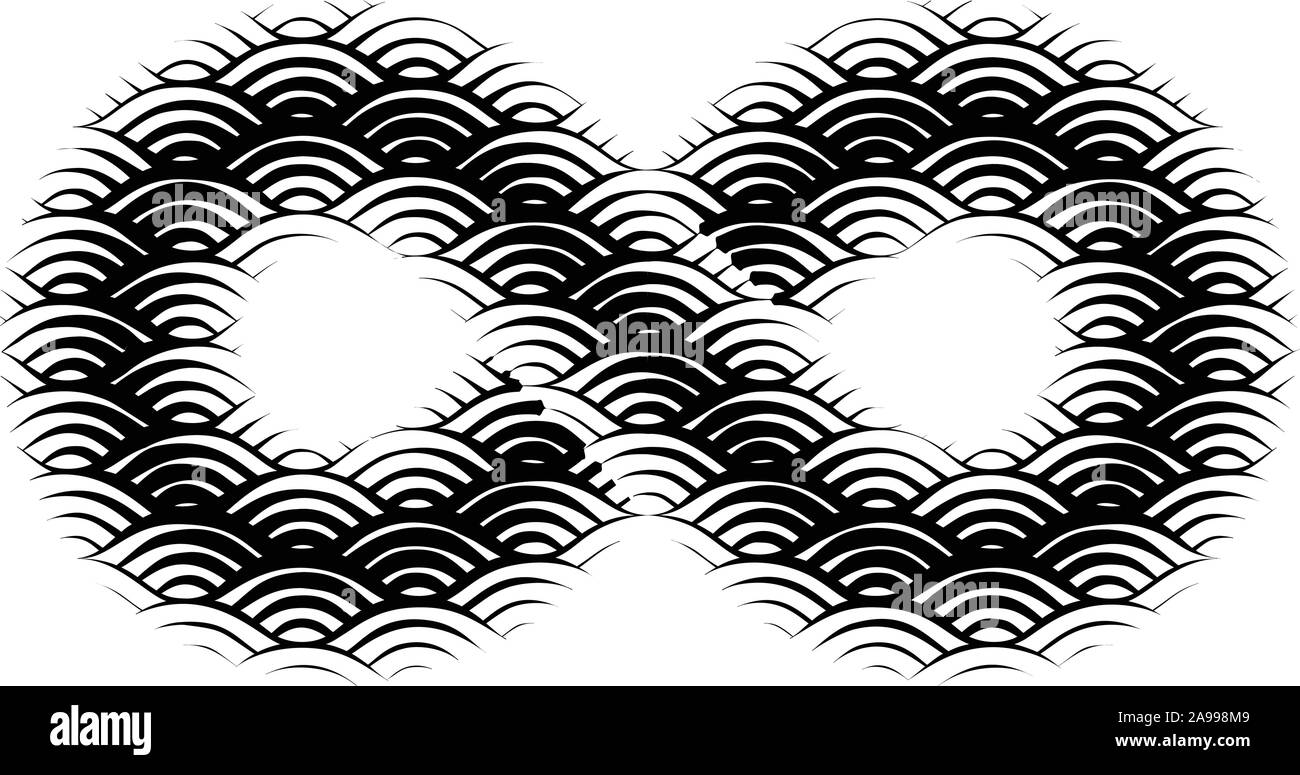 Background with abstract line waves infinity sign and thickness ...