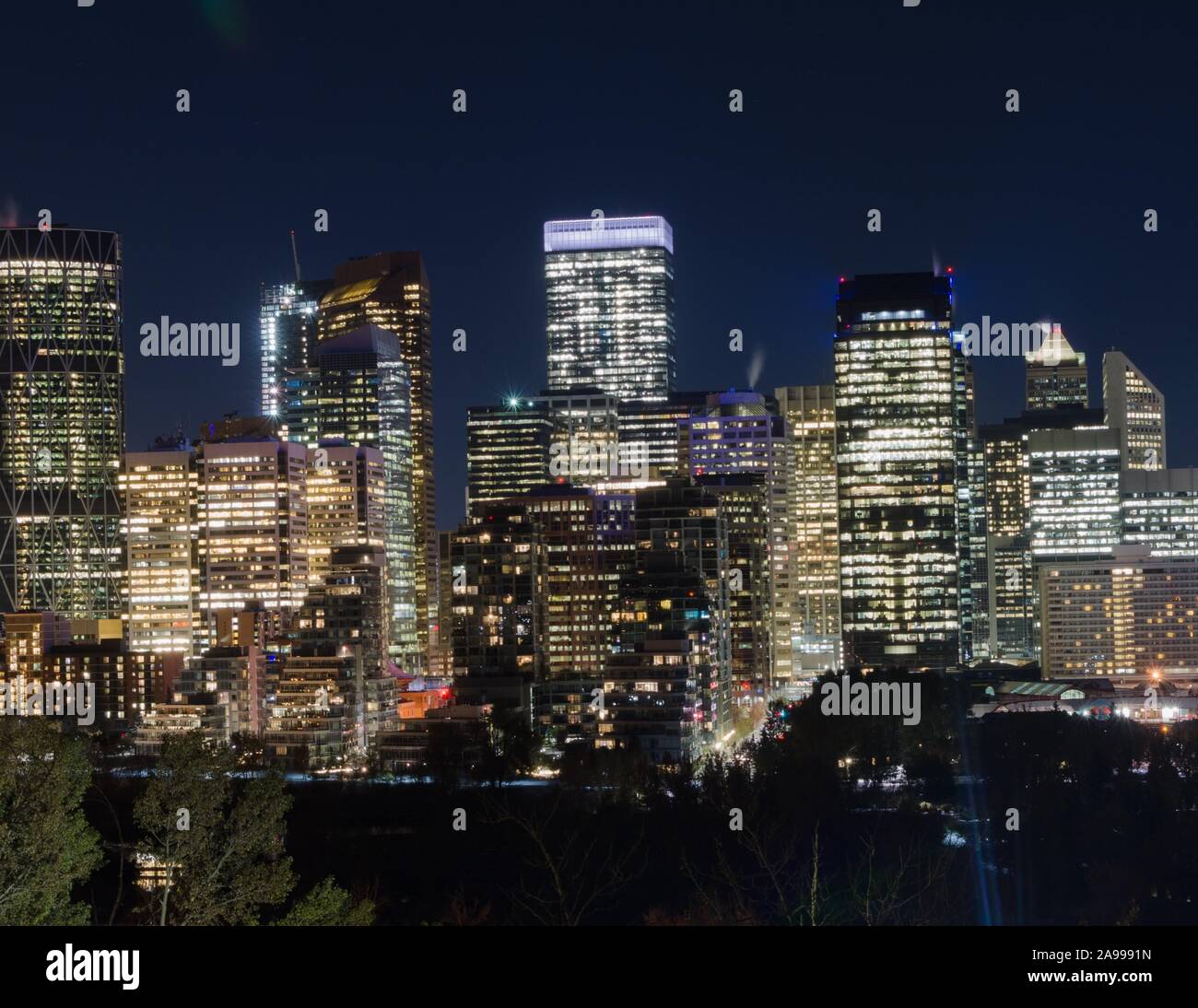 Construction bow in downtown calgary hi-res stock photography and ...