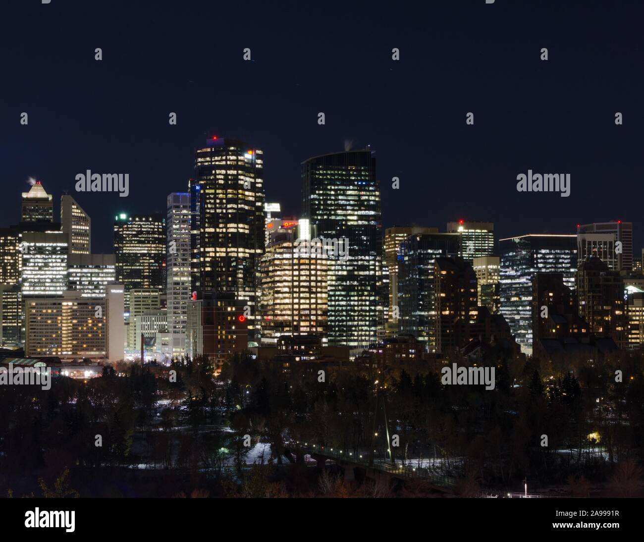 Construction bow in downtown calgary hi-res stock photography and ...