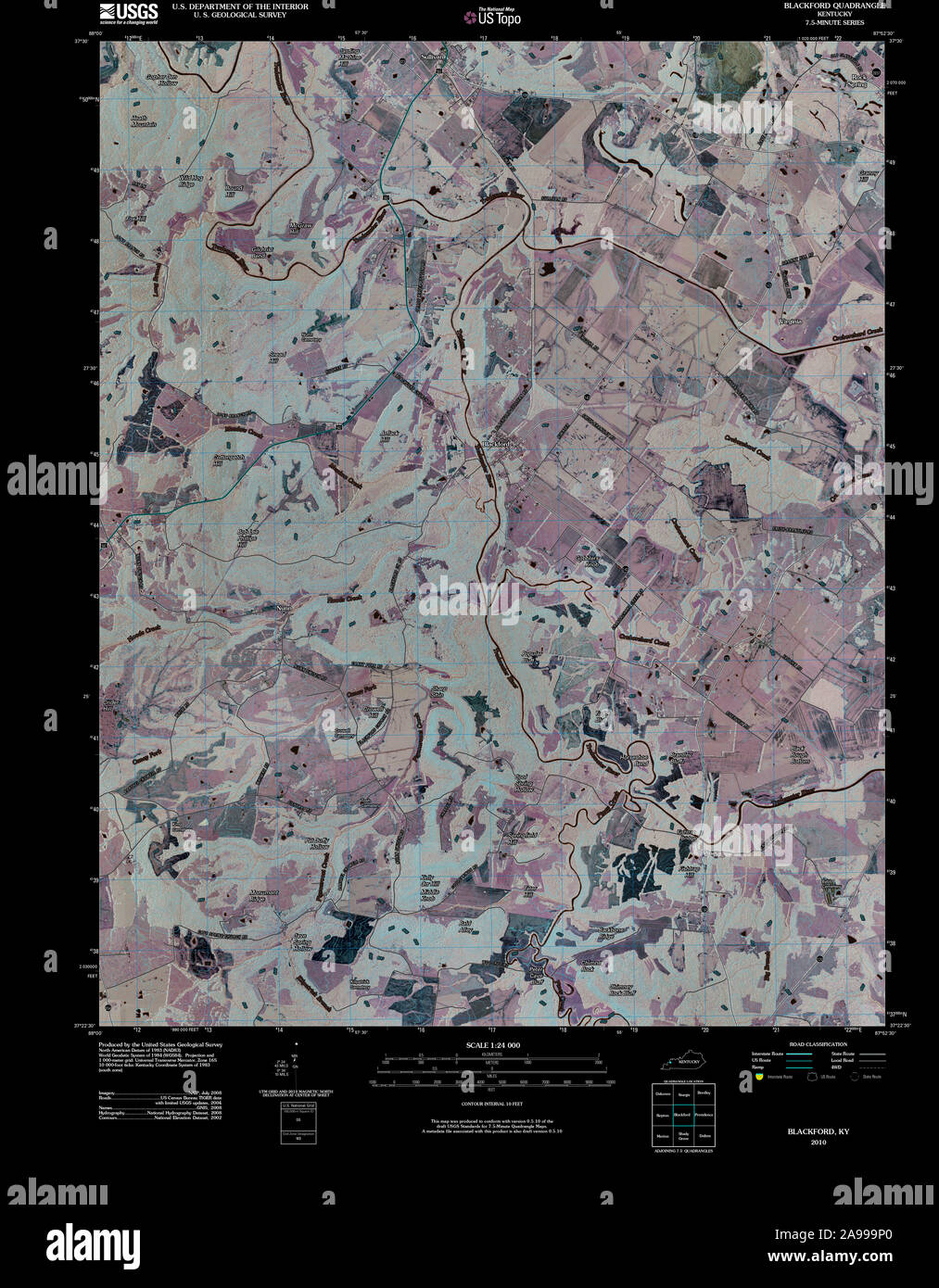 Map of blackford hi-res stock photography and images - Alamy