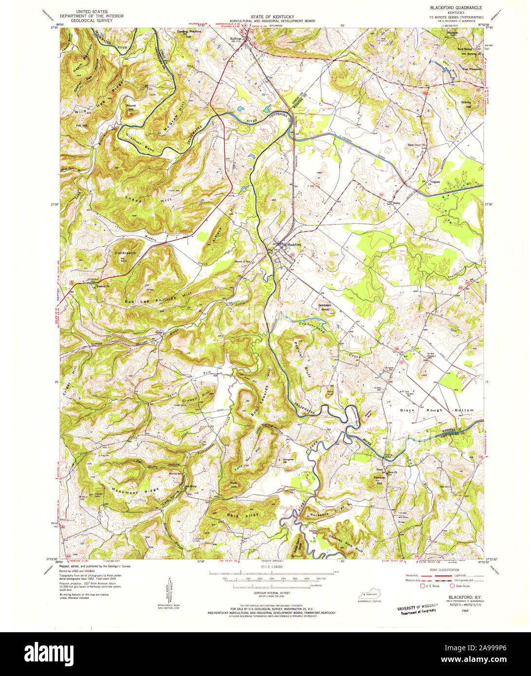 Map of blackford hi-res stock photography and images - Alamy