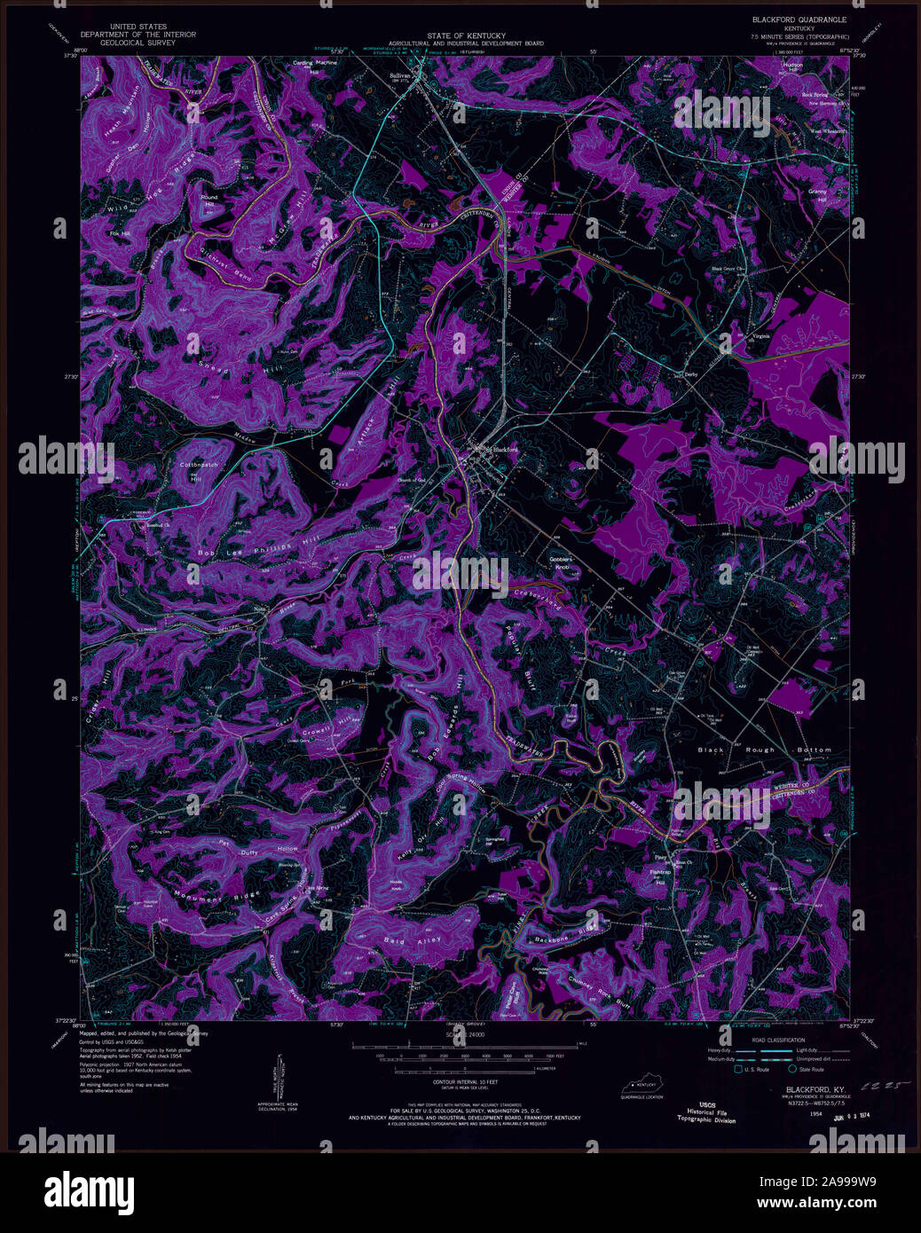 Map of blackford hi-res stock photography and images - Alamy