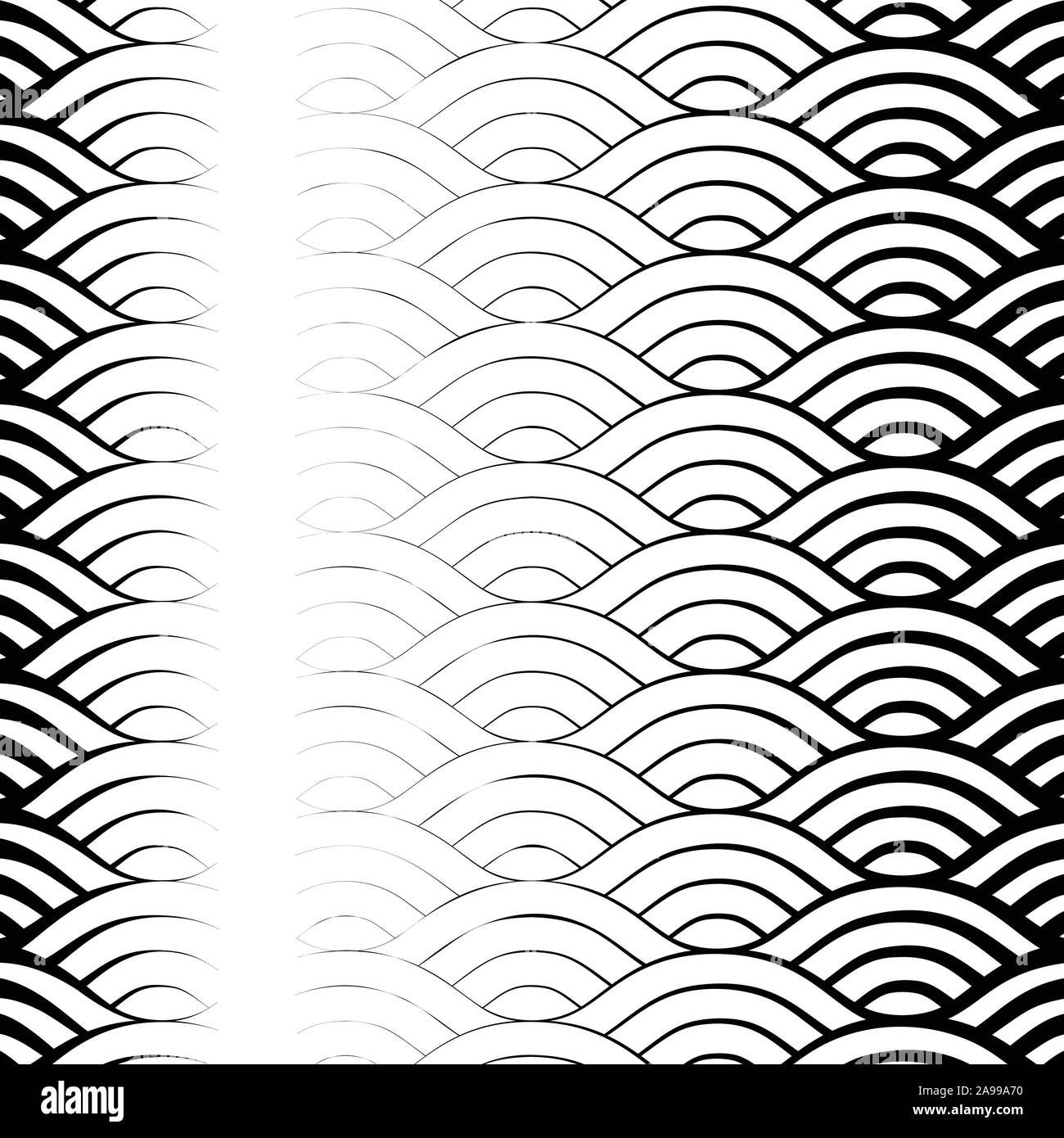 Background with abstract line waves pattern and thickness gradient ...