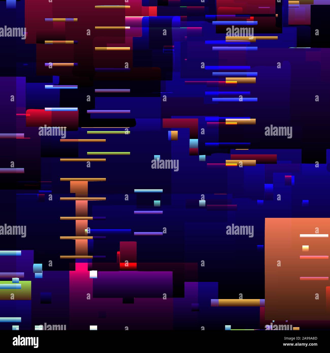 Abstract glitch background with colorful pixel error lines and graphic ...