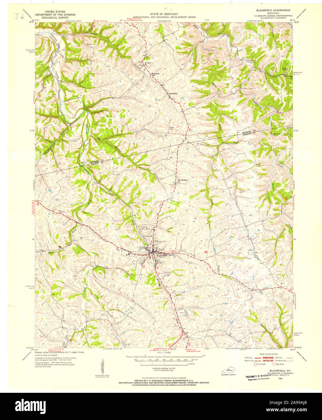 Map of bloomfield hi-res stock photography and images - Alamy