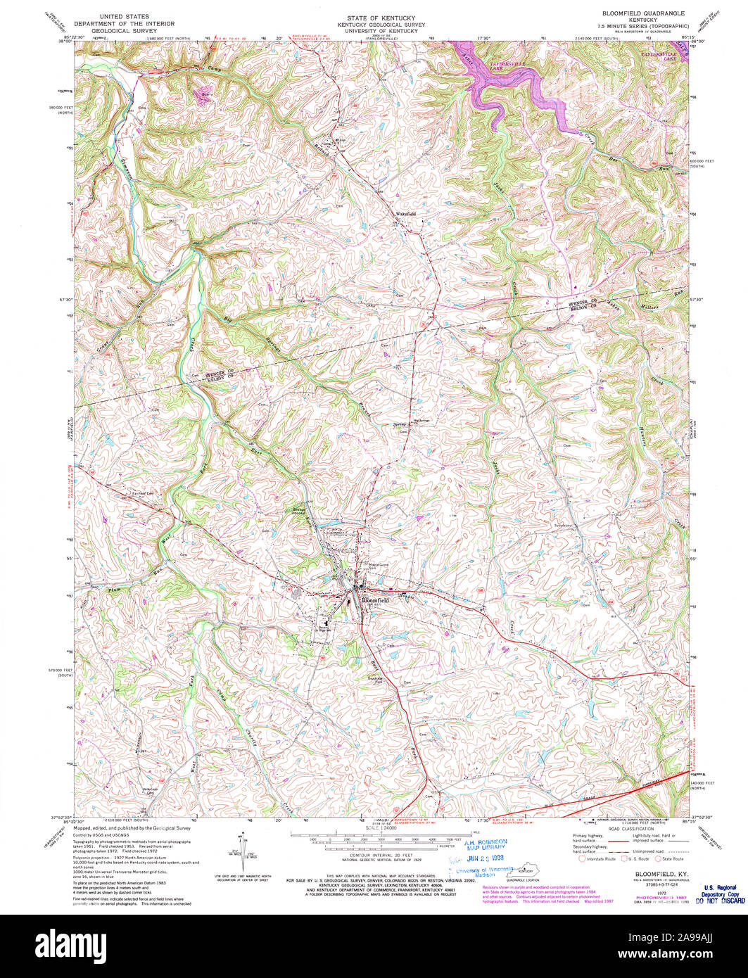 Map of bloomfield hi-res stock photography and images - Alamy