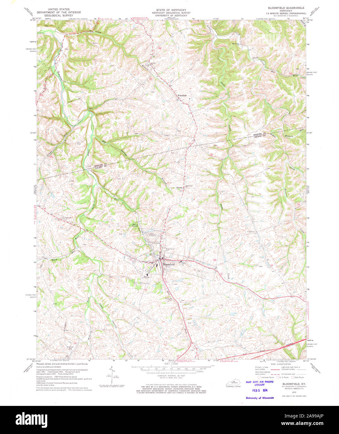 Map of bloomfield hi-res stock photography and images - Alamy