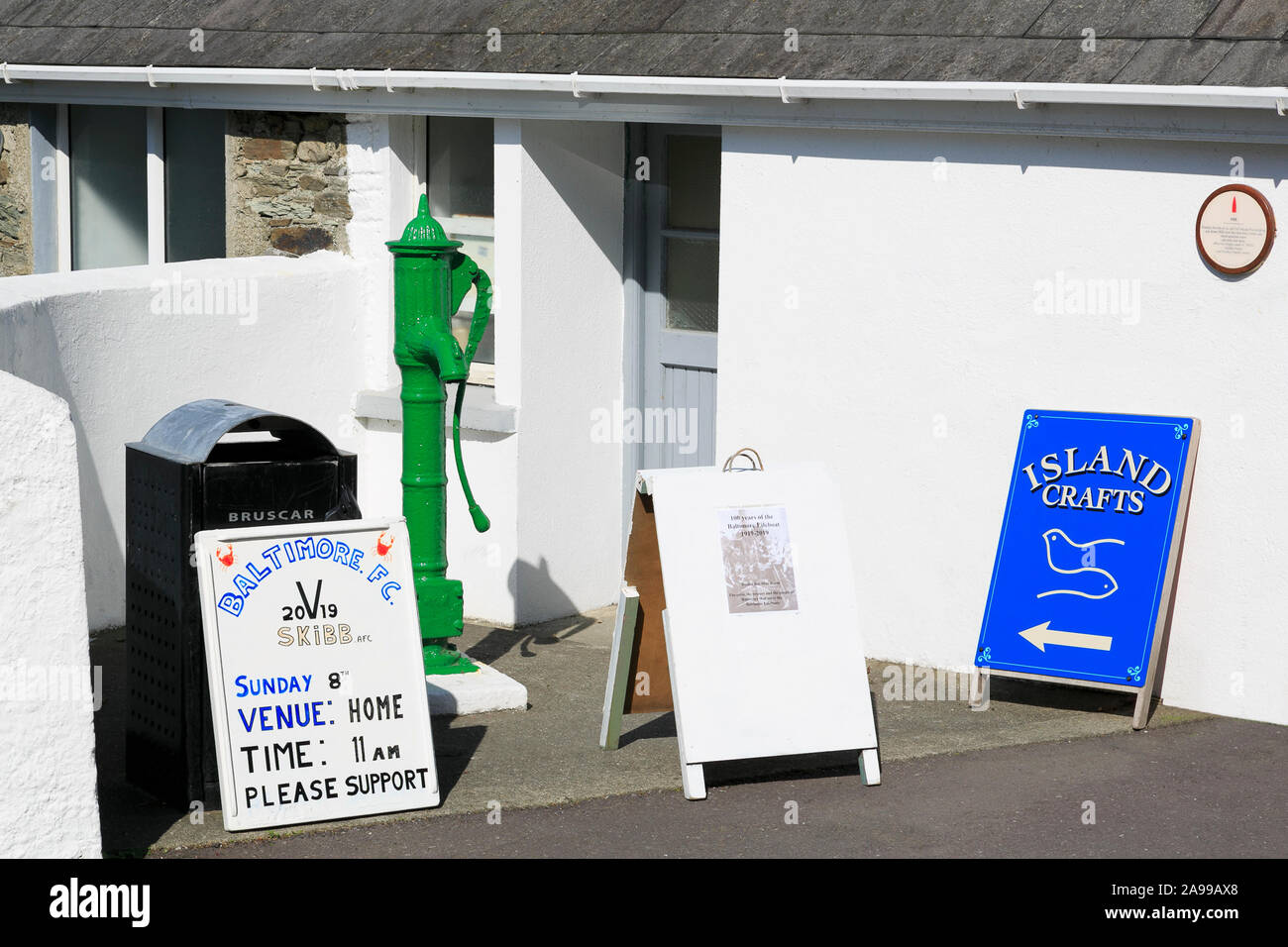 Tour signs, Baltimore Village, County Cork, Ireland Stock Photo - Alamy
