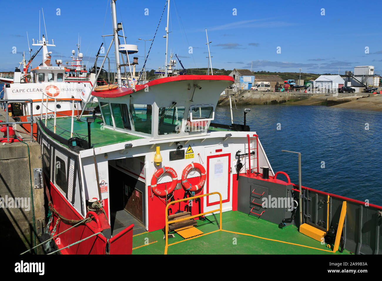 Cape Clear Ferry, Baltimore Village, County Cork, Ireland Stock Photo ...