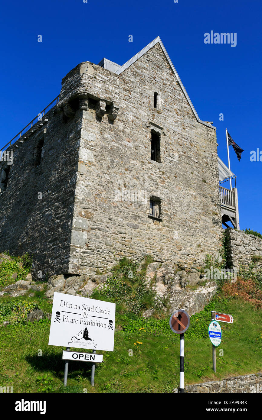 Dun an Sead Castle, Baltimore Village, County Cork, Ireland Stock Photo ...